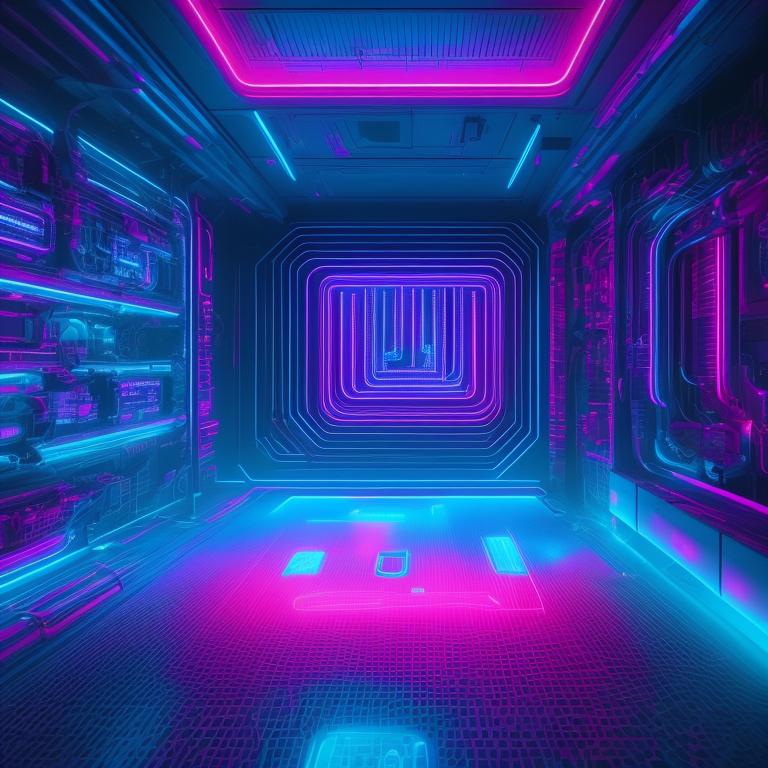 bronze-chough12: electric blue binary code room