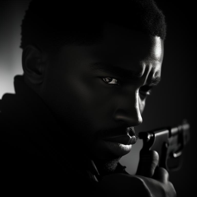 Black Guy With Gun