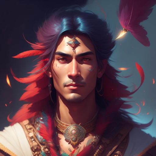 jumbo-tapir82: native american man, middle aged, rakan, handsome ...