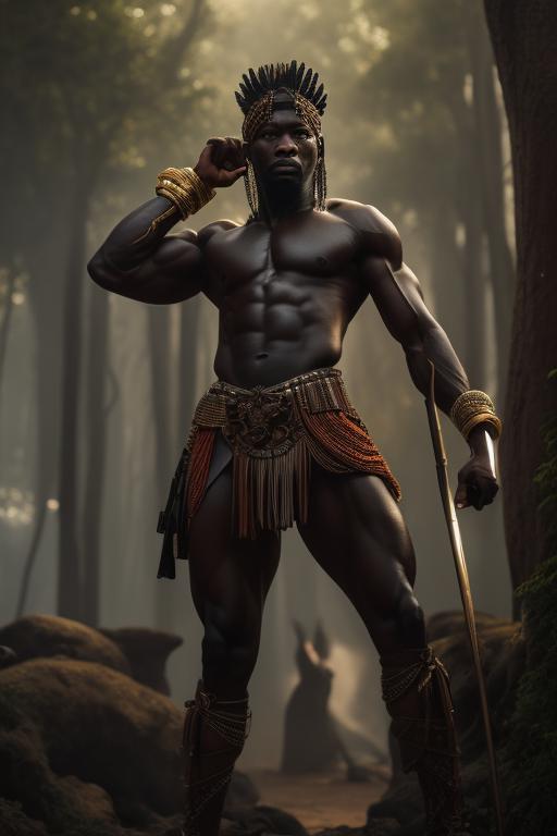 African Tribal Man Body