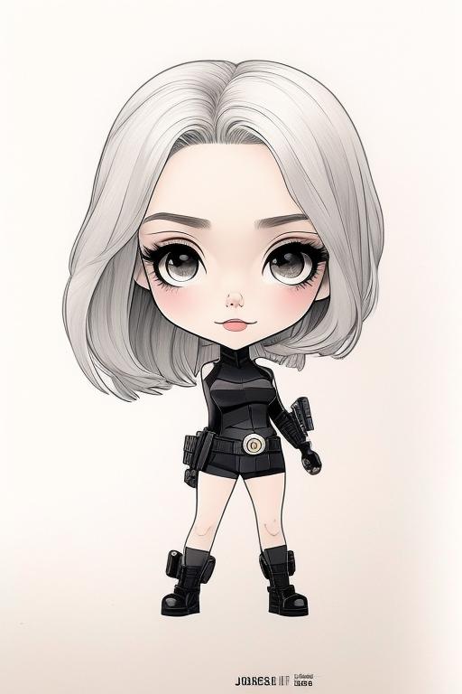 How To Draw Chibi Black Widow