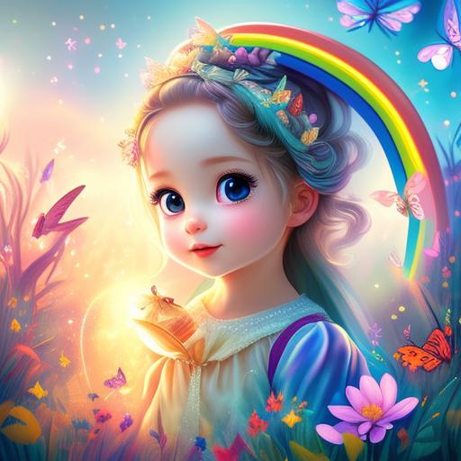 moral-turtle525: fairy tale, cute cartoon, this girl holding a magic ...