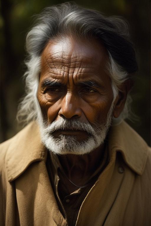 Old Indian Man Face