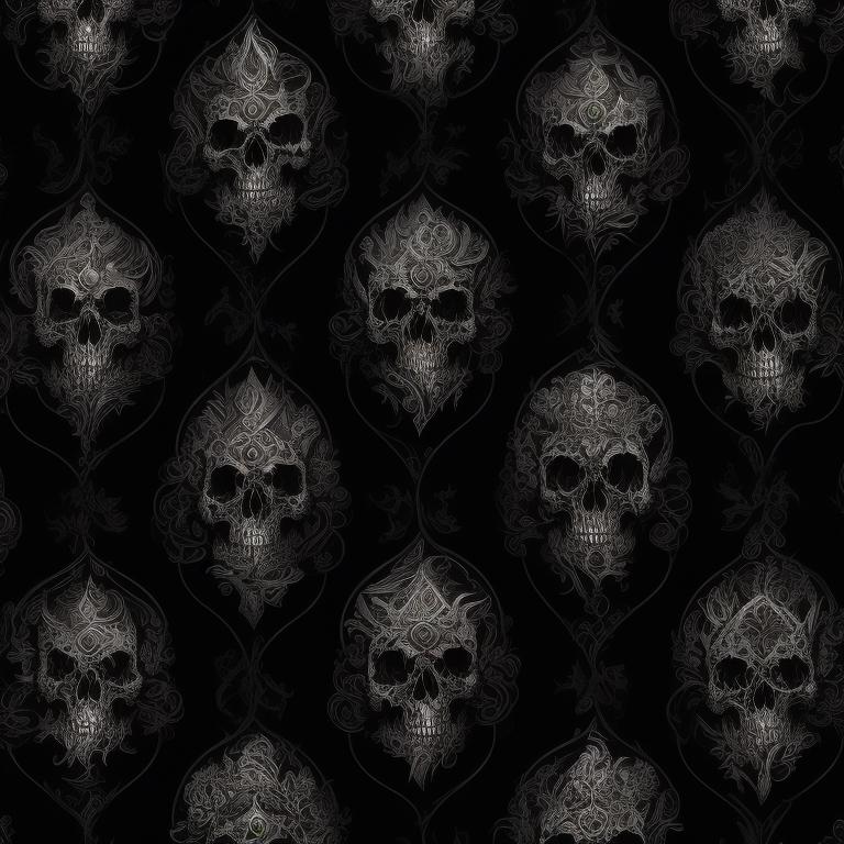 Max_Turbo: Full of Mini Skulls Fabric Pattern