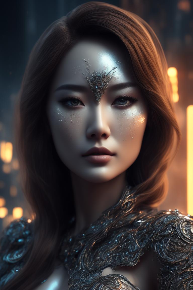 clam-shell857: futuristic mask woman with high tech tank-top with clear ...