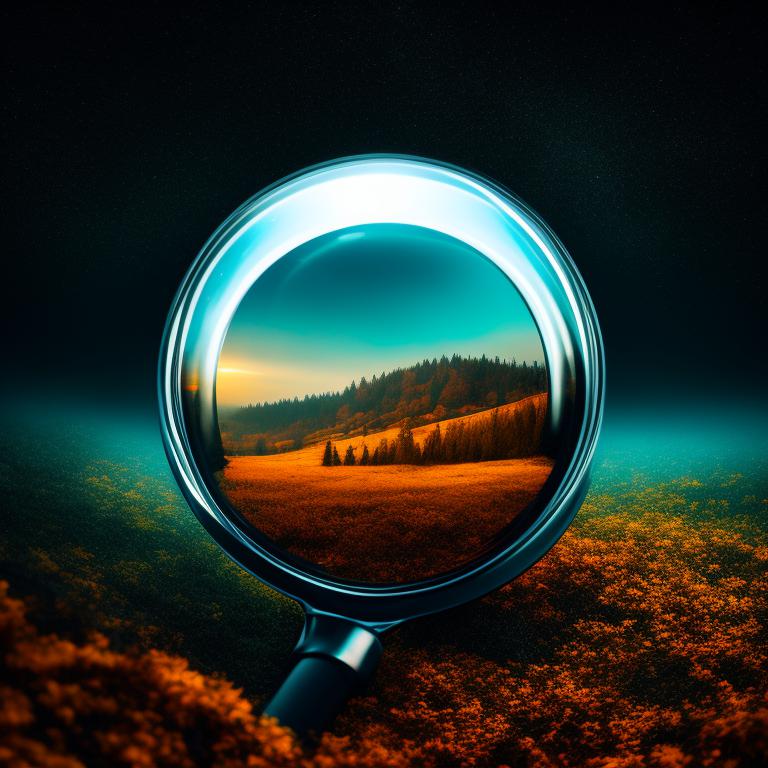 sugary-cod877: A logo 3d that features a stylized magnifying glass ...