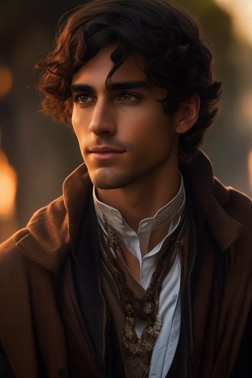 rdlaserna: Attractive male wizard. Messy dark brown hair. Early ...