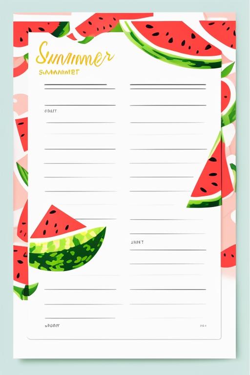 Jaya_Hess: Seasonal Summer To-do List. Sunshine and Watermelon