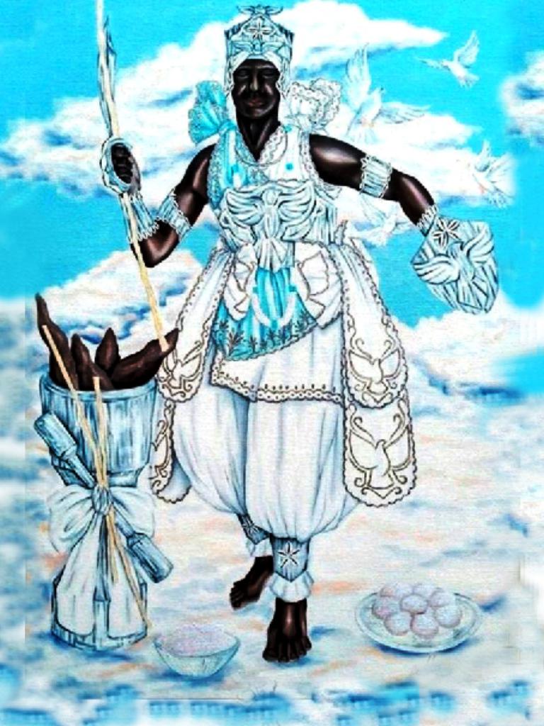 Osneysjc: African God/ Obatalá/ full body, White clothe/ Silver Shield ...
