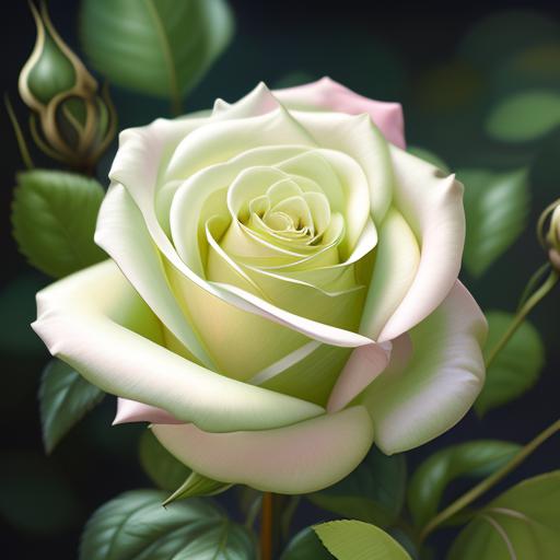 keisha_79baby: Green and white rose 🌹