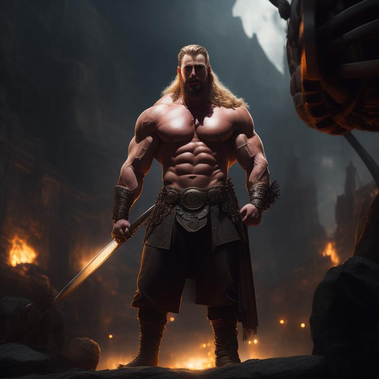 mealy-eel700: Chris Evans depicted as a buff Viking