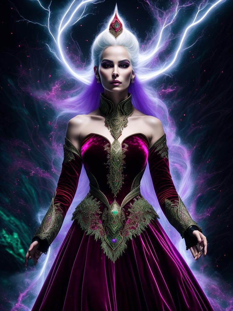 Foul-Rabbit: A mystical female warlock with her luscious white hair ...