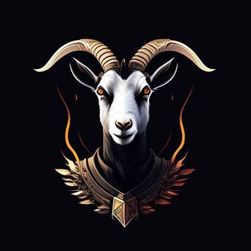 sticky-rail868: Goat warrior, white background