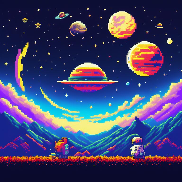 16 Bit Space Background