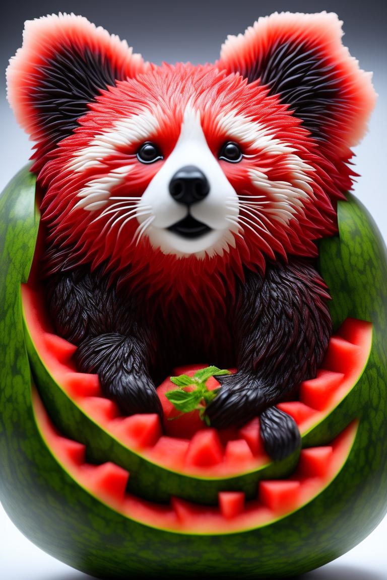 Watermelon Carving Tiger
