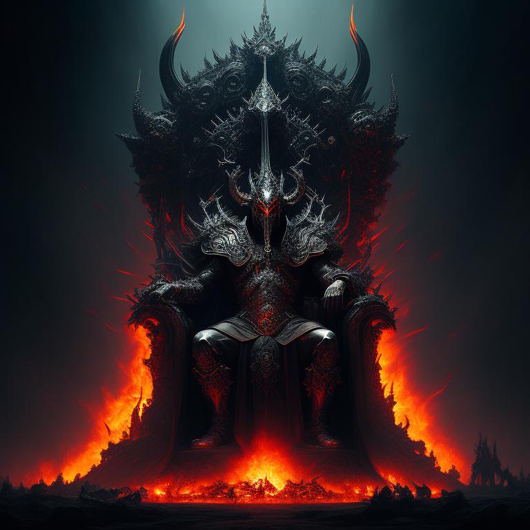 King Sitting On Throne Dark