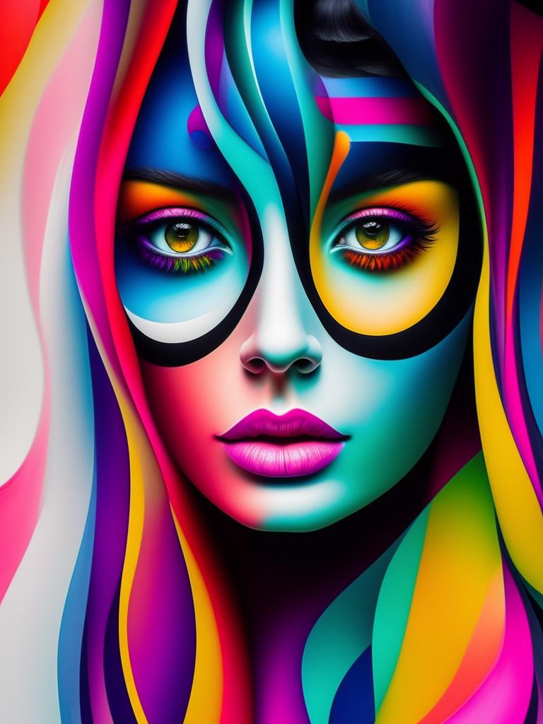 Foul-Rabbit: Line Art, symmetrical face, split face with contrasting ...