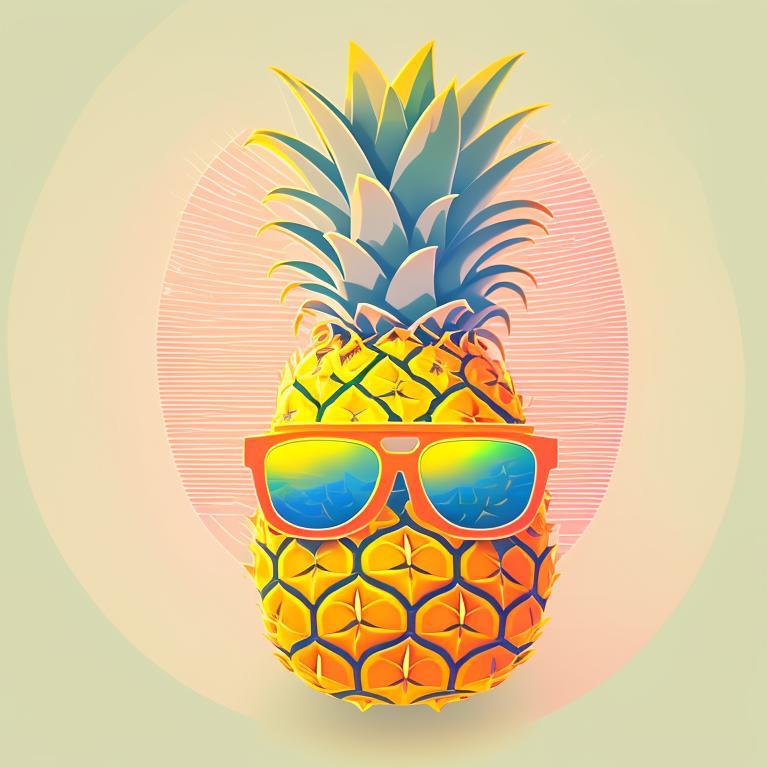 cultured-fly329: Cool California pineapple wearing sunglasses no background