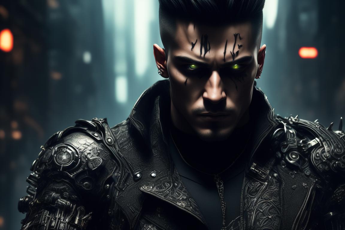 PabloAzevedo: man in black leather clothing, fighting, make a punch in ...