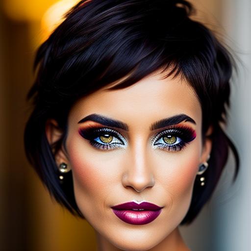 GeekGirl: full face modern eclectic woman with dark hair