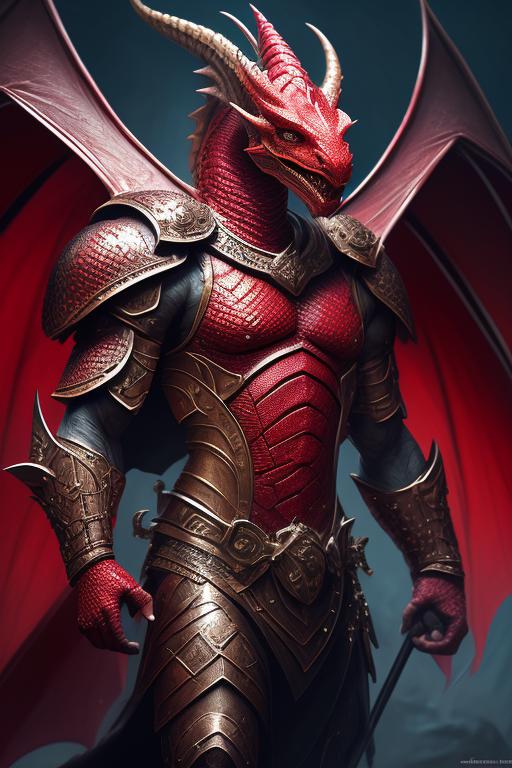 TonyStorm: The depiction of a human-like red Dragonborn full of ...