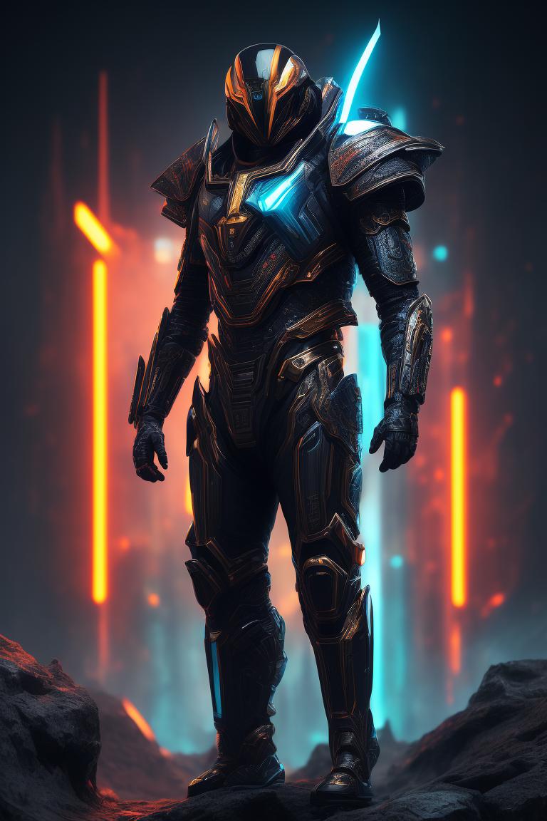 Futuristic Battle Armor Drawings