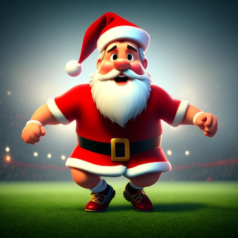 next-quelea264: cartoon santa claus running playing rugby catching ...