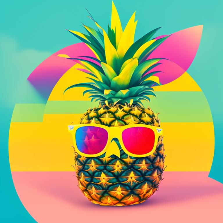 cultured-fly329: Cool California pineapple with sunglasses