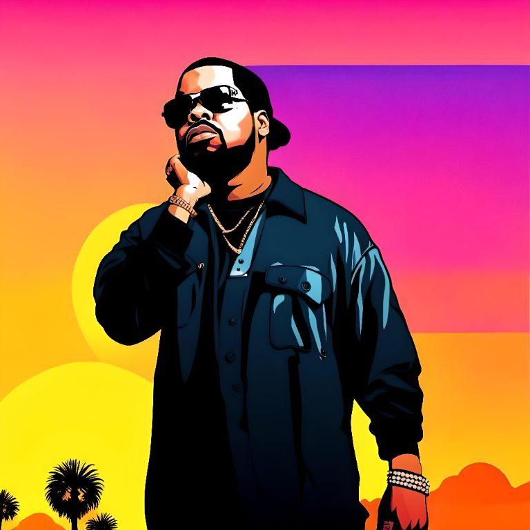 expert-kudu895: An illustration of the rapper Ice Cube. Pop Art style ...