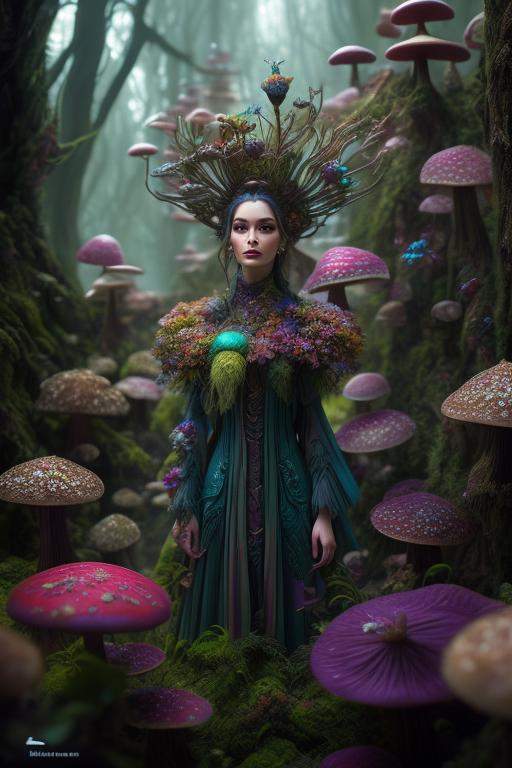 orange-heron932: fantasy faerie lands with colorful mushrooms and ...