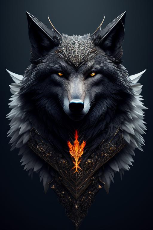 Winged Fire Wolf
