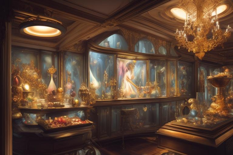 meek-heron360: An exquisite treasure room adorned with gleaming ...