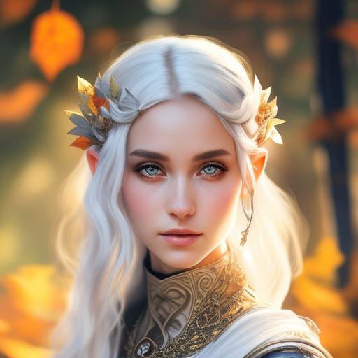 witty-rat818: Fey woman. Elf ears. Silver eyes. White magic tattoos ...