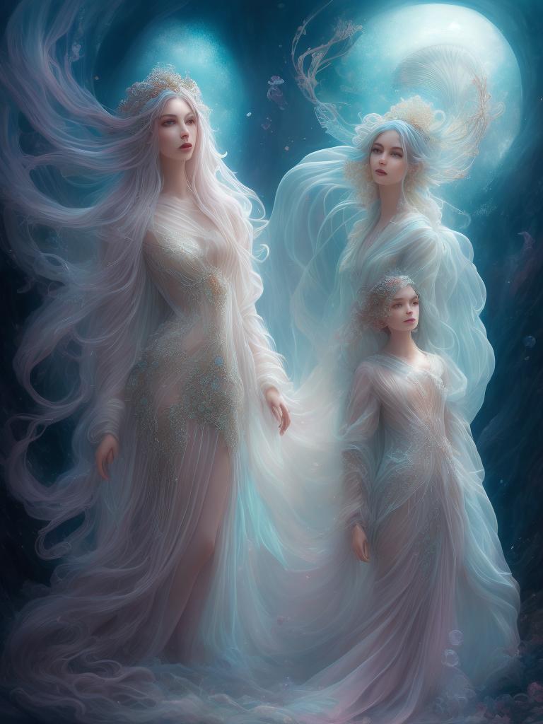 adept-ape673: Young and beautiful woman jellyfish siren and young woman ...