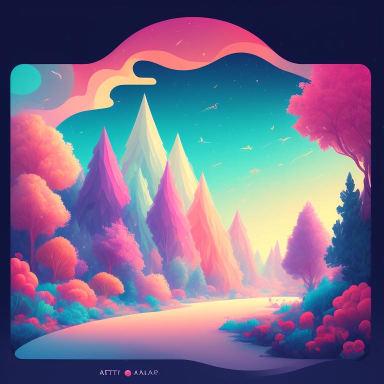 Smooth_Digity: Competition art, Hyperchromatic colorful landscape ...