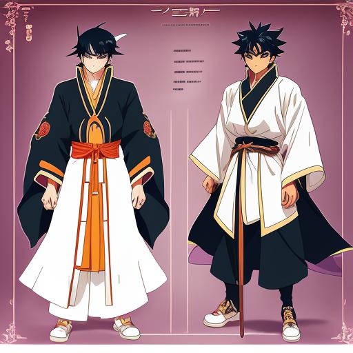 Anime Male Character Model Sheet