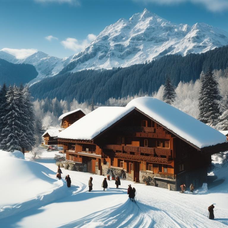 dietzi678: small village in the austrian alps, winter landscape ...