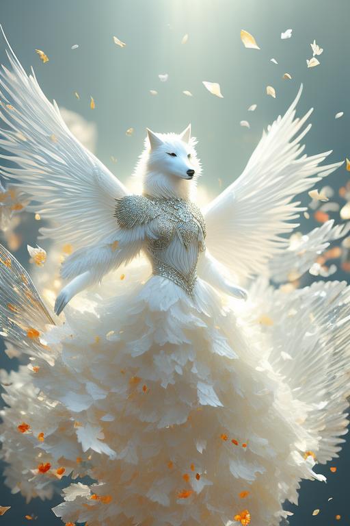 Winged Spirit Wolf Wallpaper