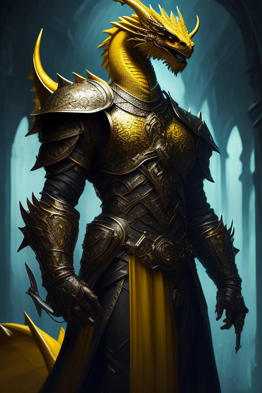 TonyStorm: The depiction of a human-like yellow Dragonborn full of ...