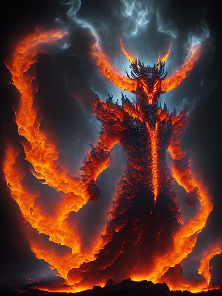 Foul-Rabbit: The ethereal form of Lucifer a fiery being of immense ...