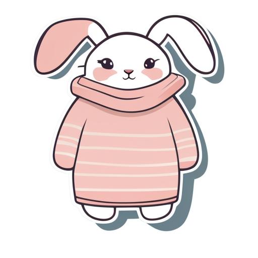 AndreaMarques: cartoon, baby bunny, white background