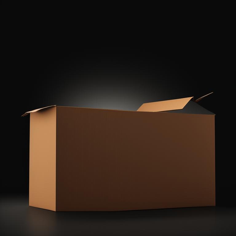 plastic-bat99: Cardboard box on a black background