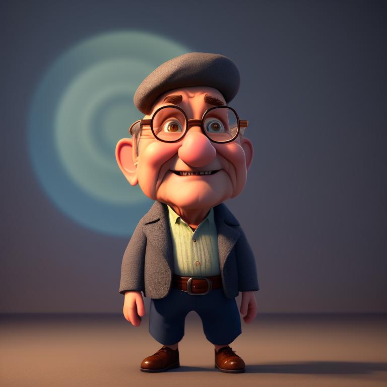 Old Man Cartoon Character Disney