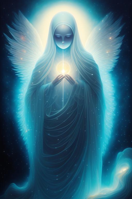 bouncy-dove27: agelical creature made of pure light, surrounded by ...