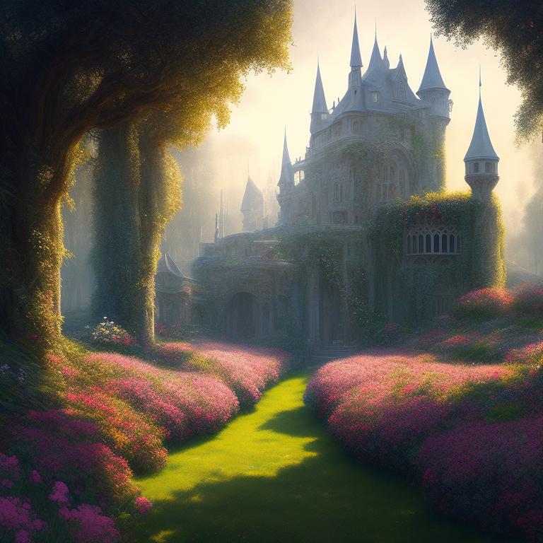 fran-ramos-df: Beautiful, decorated castle garden at noon. Lovely ...