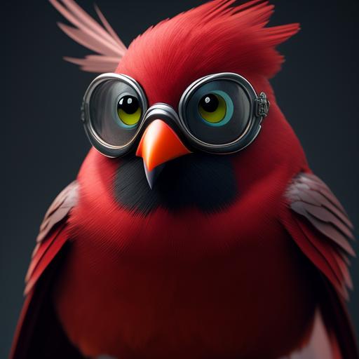 hot-quetzal354: nerd bird red cardinal