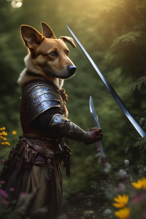 Fedoraxsa: stunning fullbody D&D character art: anthropomorphic Dog as ...