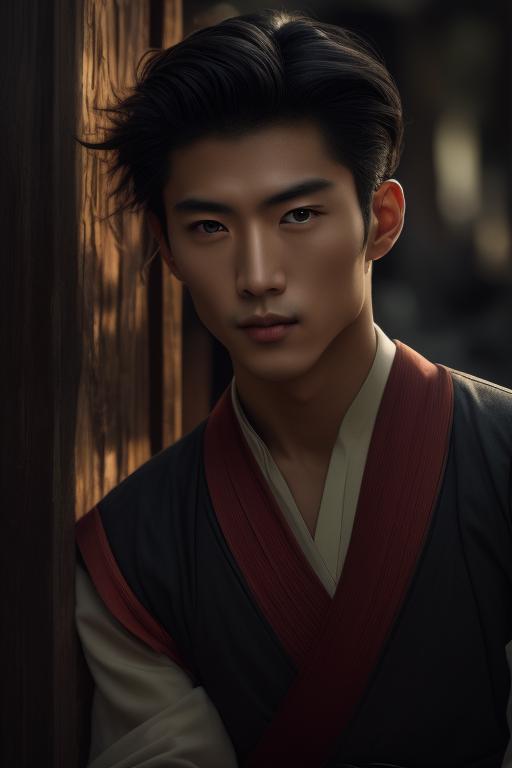 Trinixerina: Handsome Japanese man, samurai