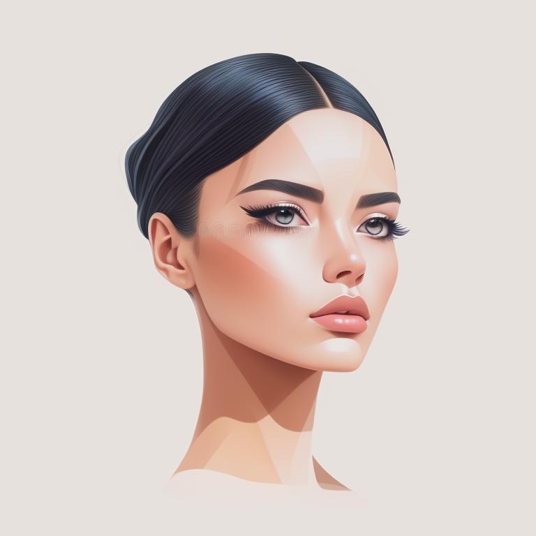 Hannalux: Face Chart makeup, symmetrical, portrait, beauty, fashion ...