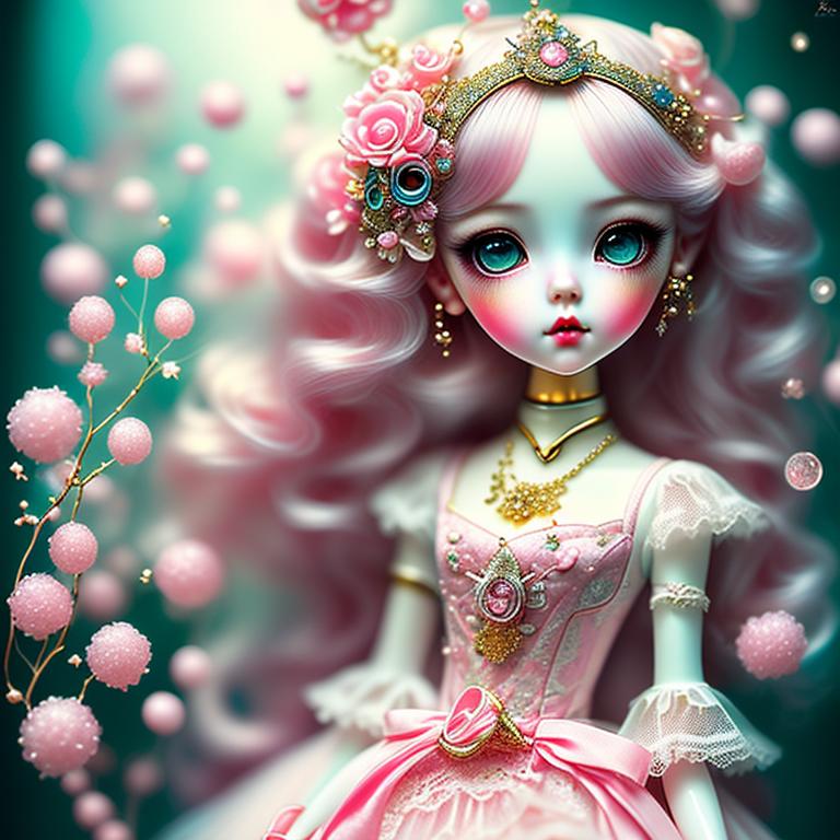 worldly-crow60: an Exquisite antique porcelain doll, delicately adorned ...